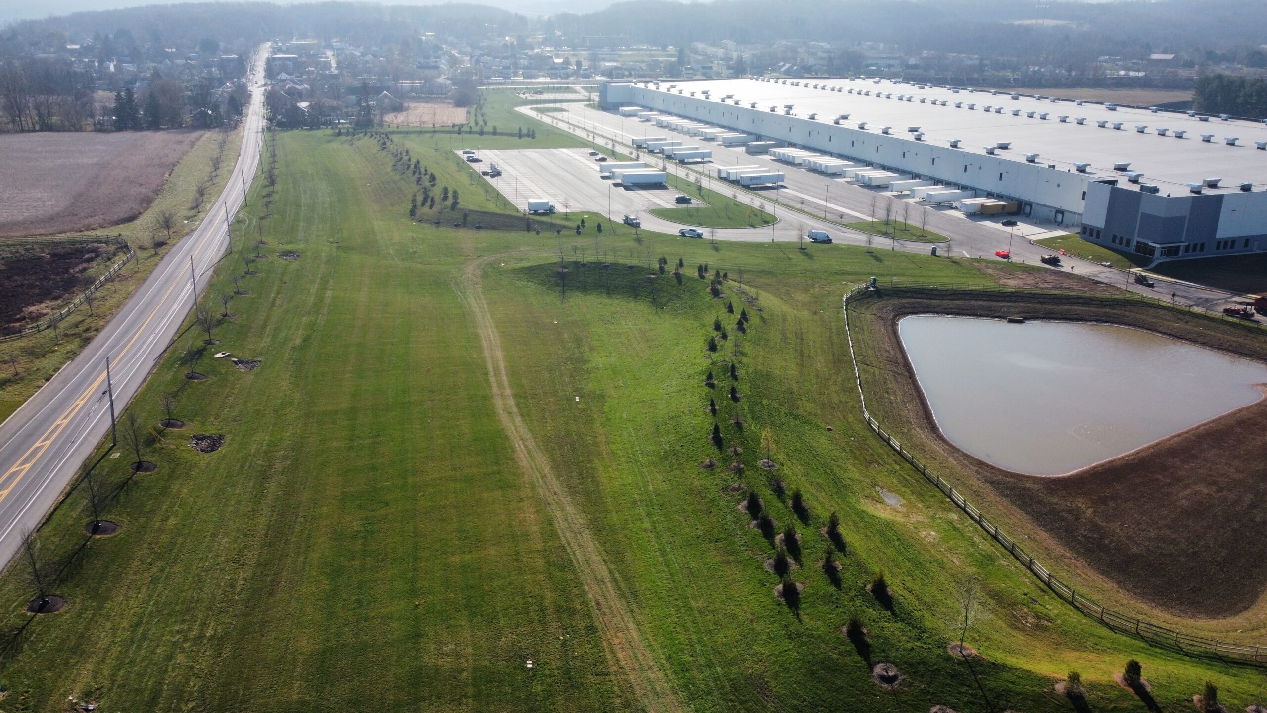 Uline Distribution Center Turf Renovation - EMI Landscape